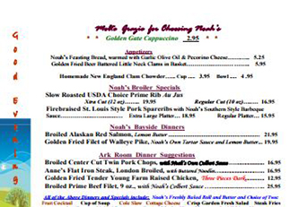 Noah's Ark Restaurant Menus | Italian Food in Des Moines, IA