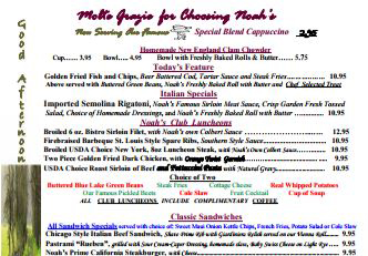 Noah's Ark Restaurant Menus | Italian Food in Des Moines, IA